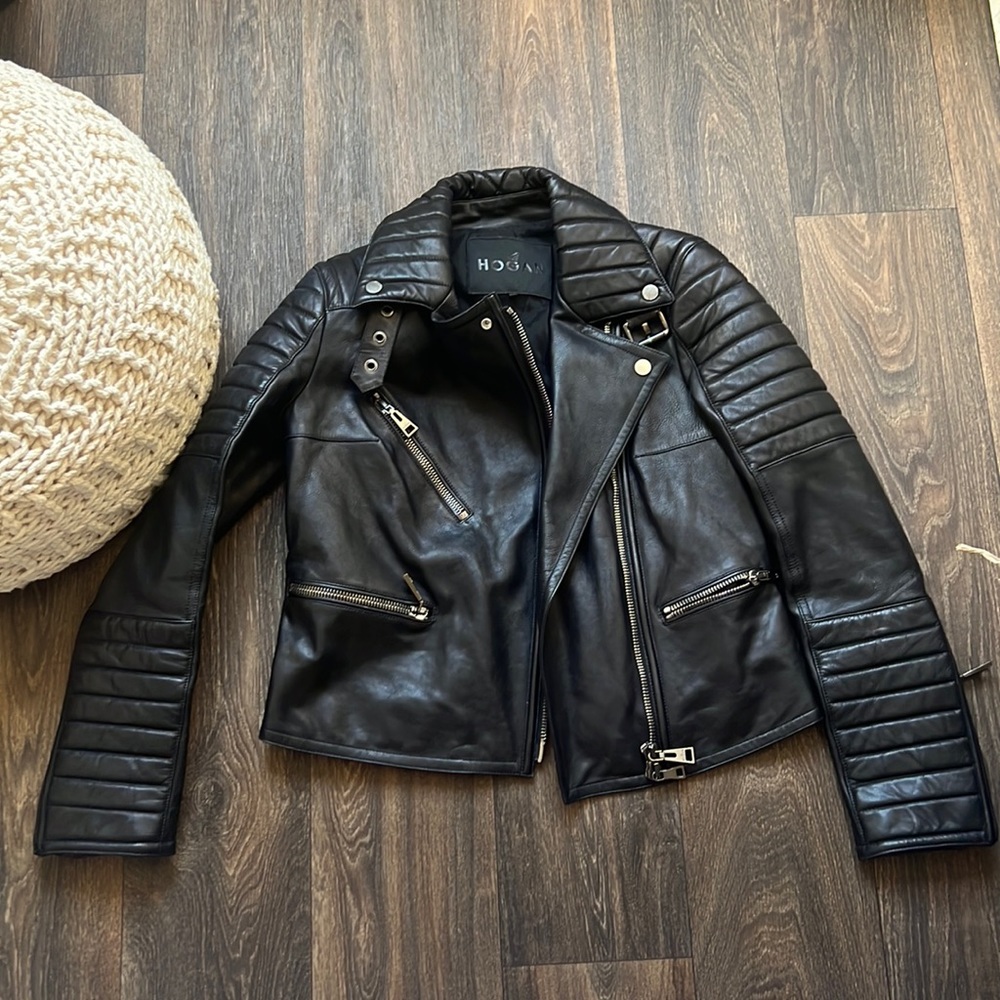 Hogan Giubbino Leather Jacket - Gem